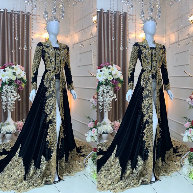 Jual GAUN BELUDRU PREMIUM MEWAH MODERN//GAUN ADAT JAWA//MINANG//SOLO ...