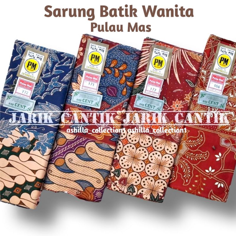Jual Kain Sarung Wanita PM PULAU MAS Kain Jarik Batik Halus Samping Kebat | Shopee Indonesia