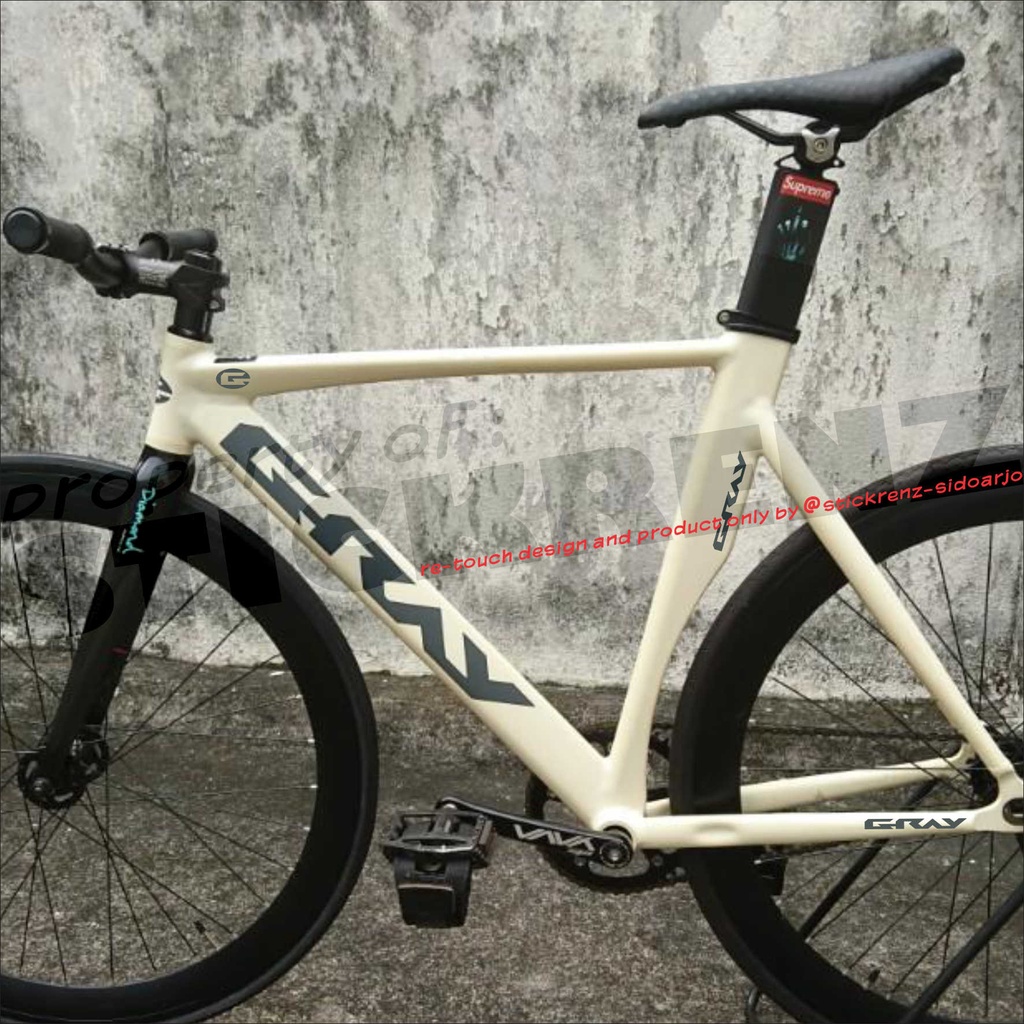 Jual Cutting Sticker Stiker Frame Sepeda Roadbike Fixie Gray 01 Custom ...