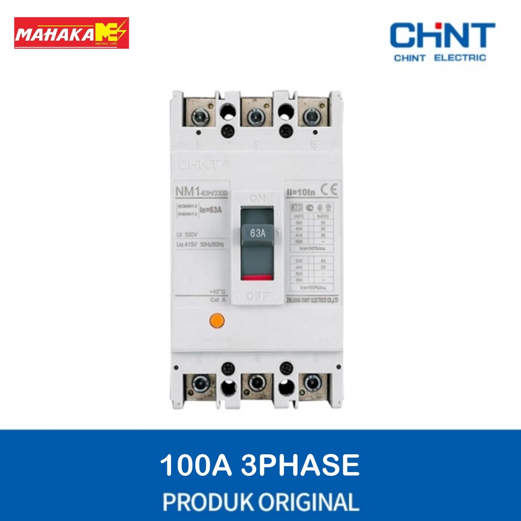 Jual Mccb 100 Ampere 100A 3P Chint | Shopee Indonesia