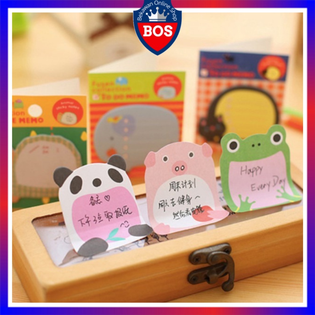 Jual Market1688 Sticky Notes Motif Hewan Tempelan Kertas Catatan Memo ...