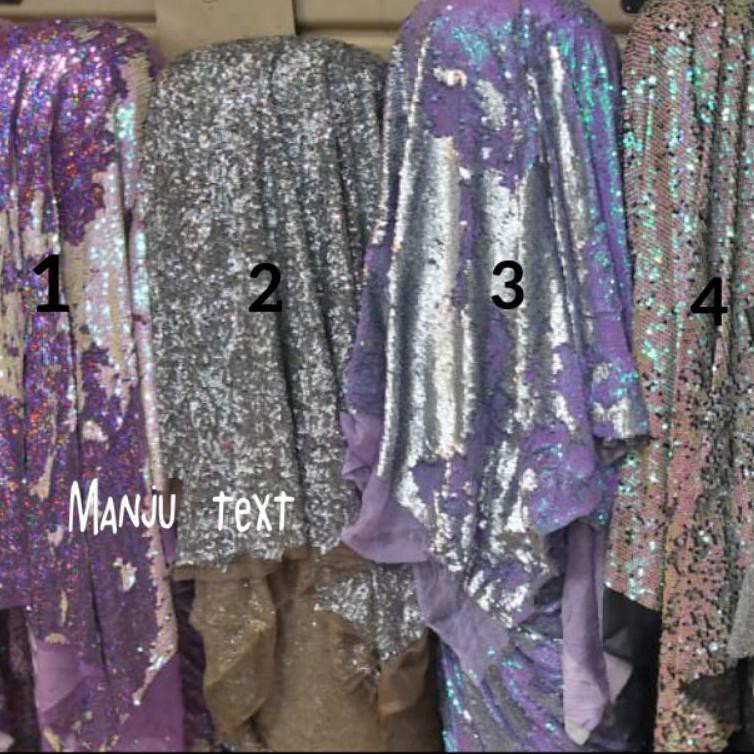 Jual Kain sequin gradasi / bahan sequin seribu Payet / gradasi multi ...