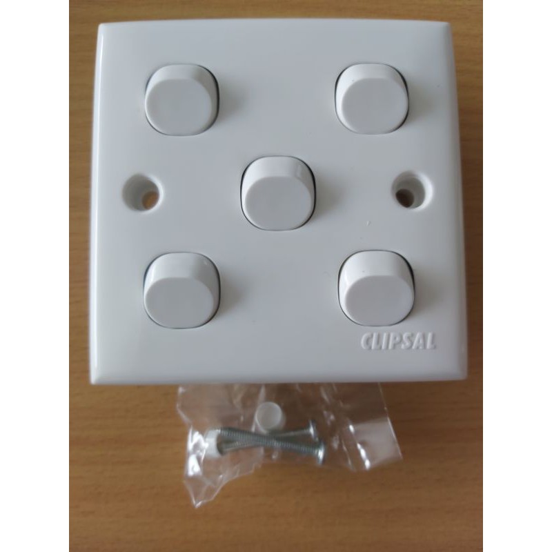 Jual Schneider Clipsal E30 Classic Hotel Saklar 5 Gang 2 Way White ...