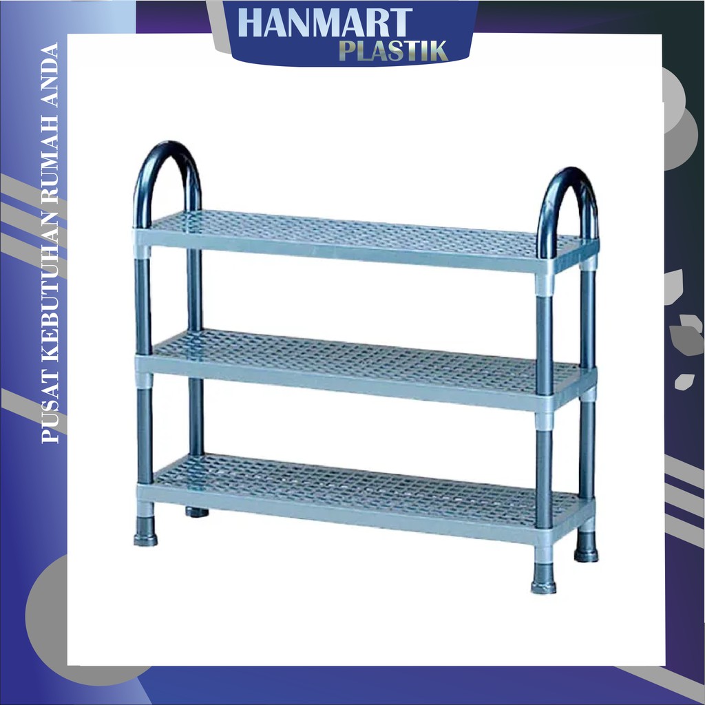 Jual Rak Sepatu 3 Susun Plastik Shelf Stand A-46 Lion Star Tempat ...