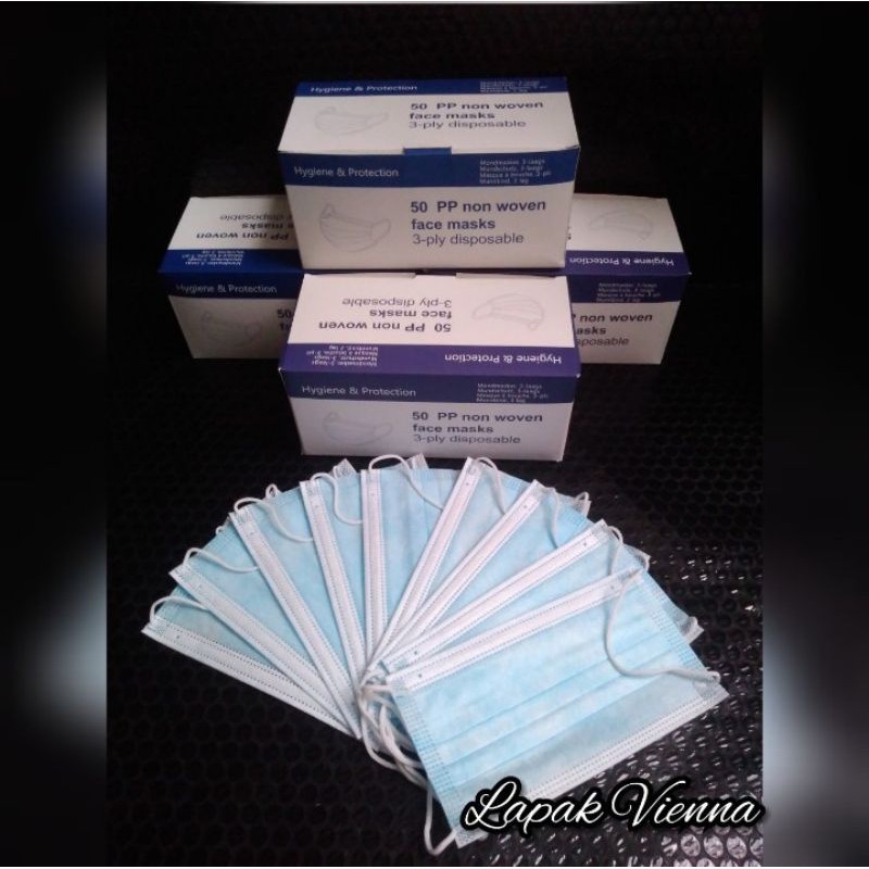 Jual Masker disposable 3 ply 1 box isi 50pcs | Shopee Indonesia