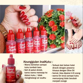 KUTEK Inaikuku MAROON RED/MERAH inai kuku pacar kuku kutek hena kuku ...