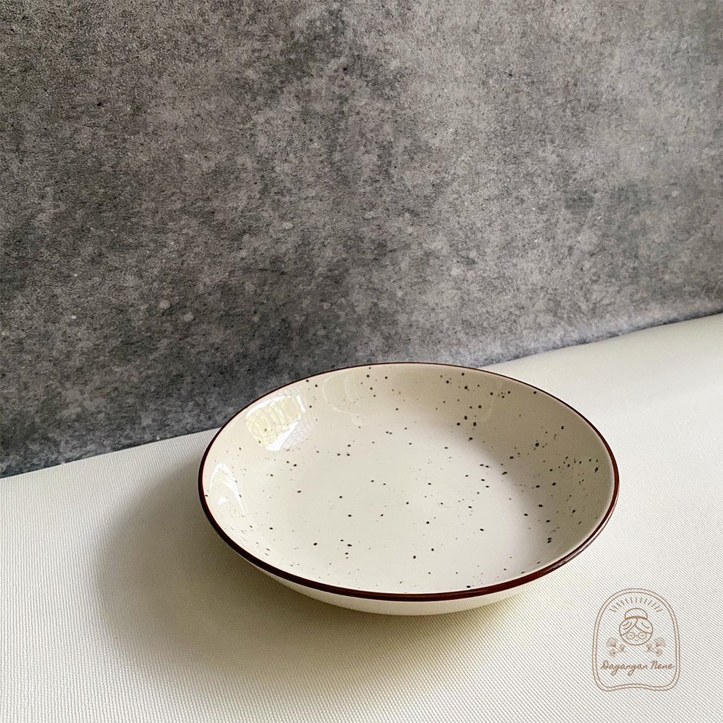 Jual Piring Makan / Piring Besar / Piring Keramik Motif WHITE GRAIN ...