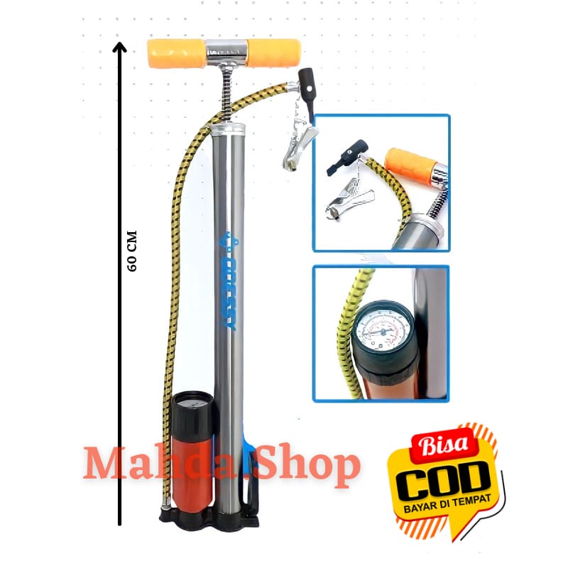 Jual Pompa Ban Sepeda dan motor mobil manual pompa meter tabung ...