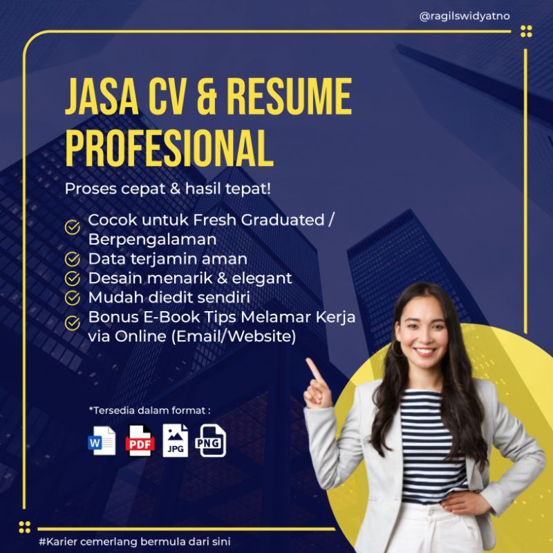 Jual JASA DESAIN CV/RESUME PREMIUM (SEHARI JADI) - INDO/INGGRIS ...