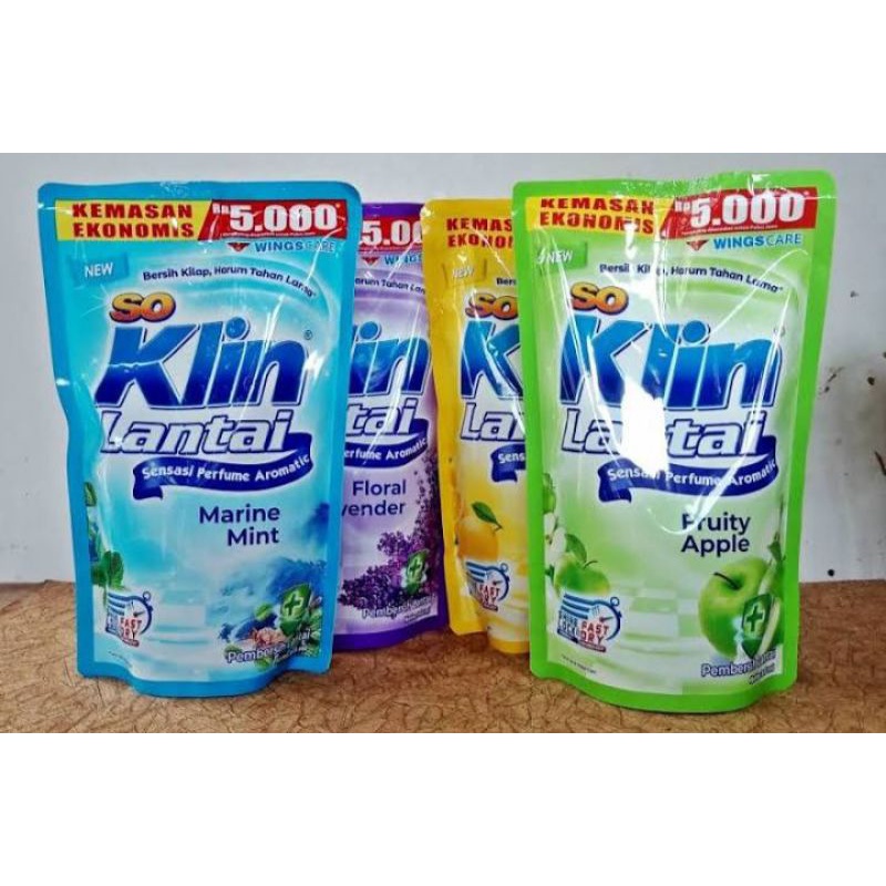 Jual So Klin Lantai 5000 Pembersih Pengharum Pewangi Lantai Kemasan ...