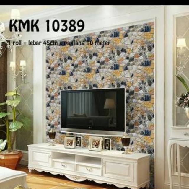 Wallpaper Dinding Motif Batu Pecah 10m x 45cm | Shopee Indonesia