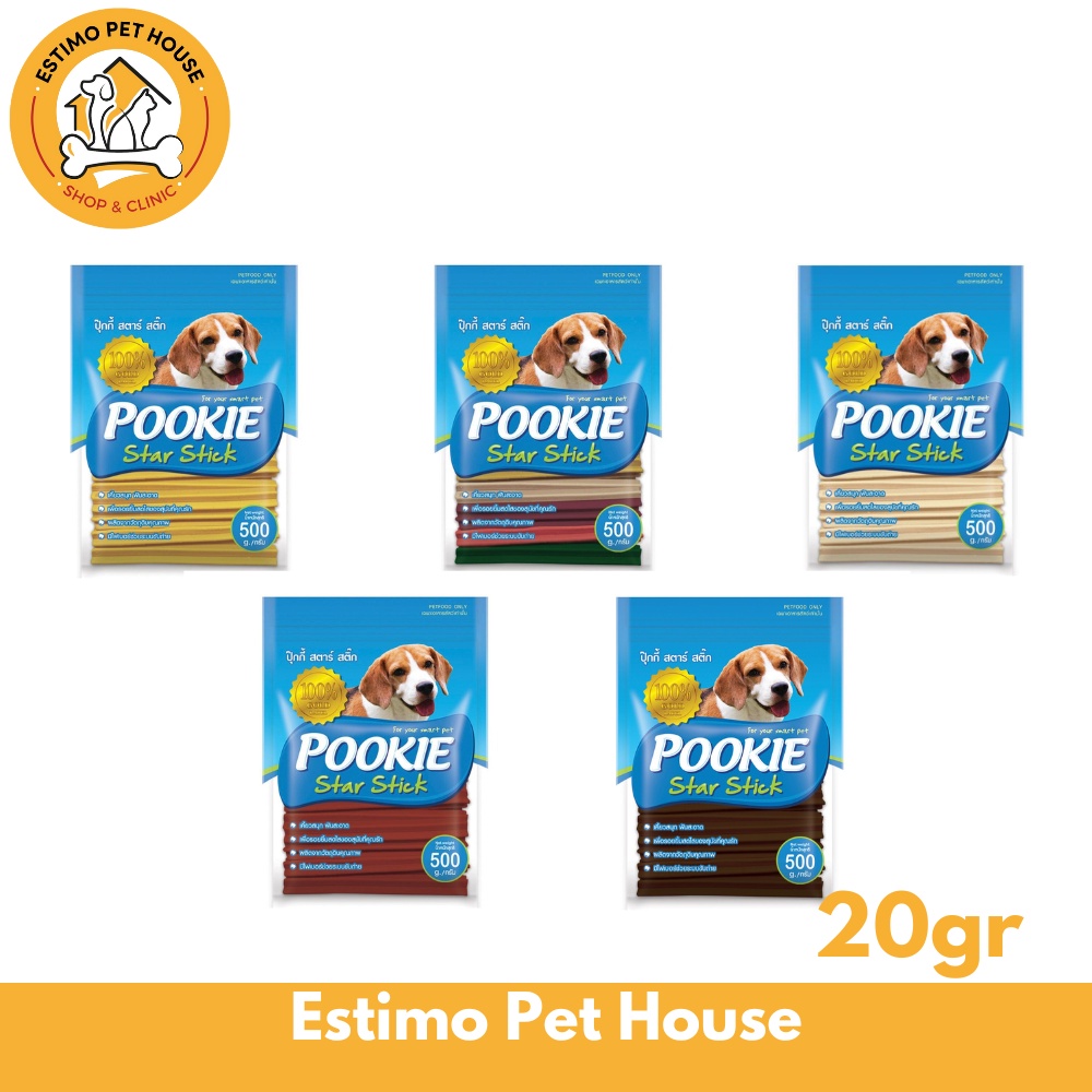 Jual POOKIE Star Stick Snack Anjing Berbagai Rasa 500gr | Shopee Indonesia