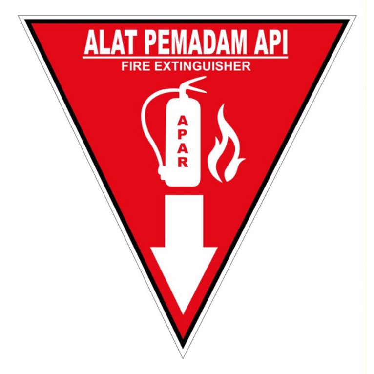 Jual Stiker APAR SEGITIGA uk 30x30cm sign rambu K3 safety | Shopee ...