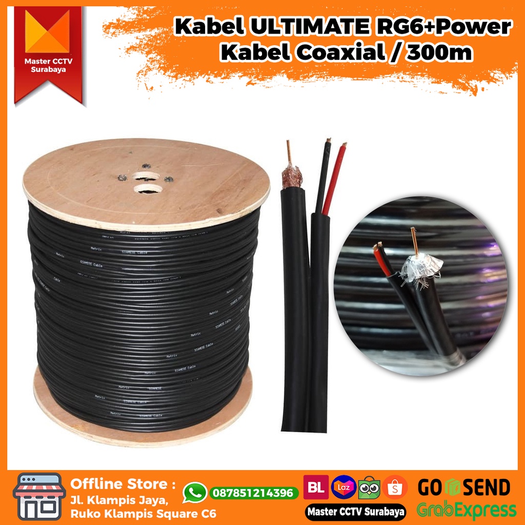 Jual Kabel ULTIMATE RG6+Power Kabel Coaxial / 300m | Shopee Indonesia