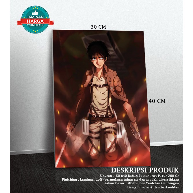 Jual Poster Dinding Anime AOT/Hiasan Dinding Rumah Anime Attack on ...