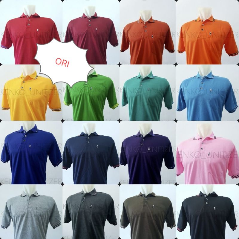 Jual UNITIZER LS ( XL ) Kaos Polo Pria shirt SAKU KANTONG / Kaos Kerah Wangki lakos Shirt ...