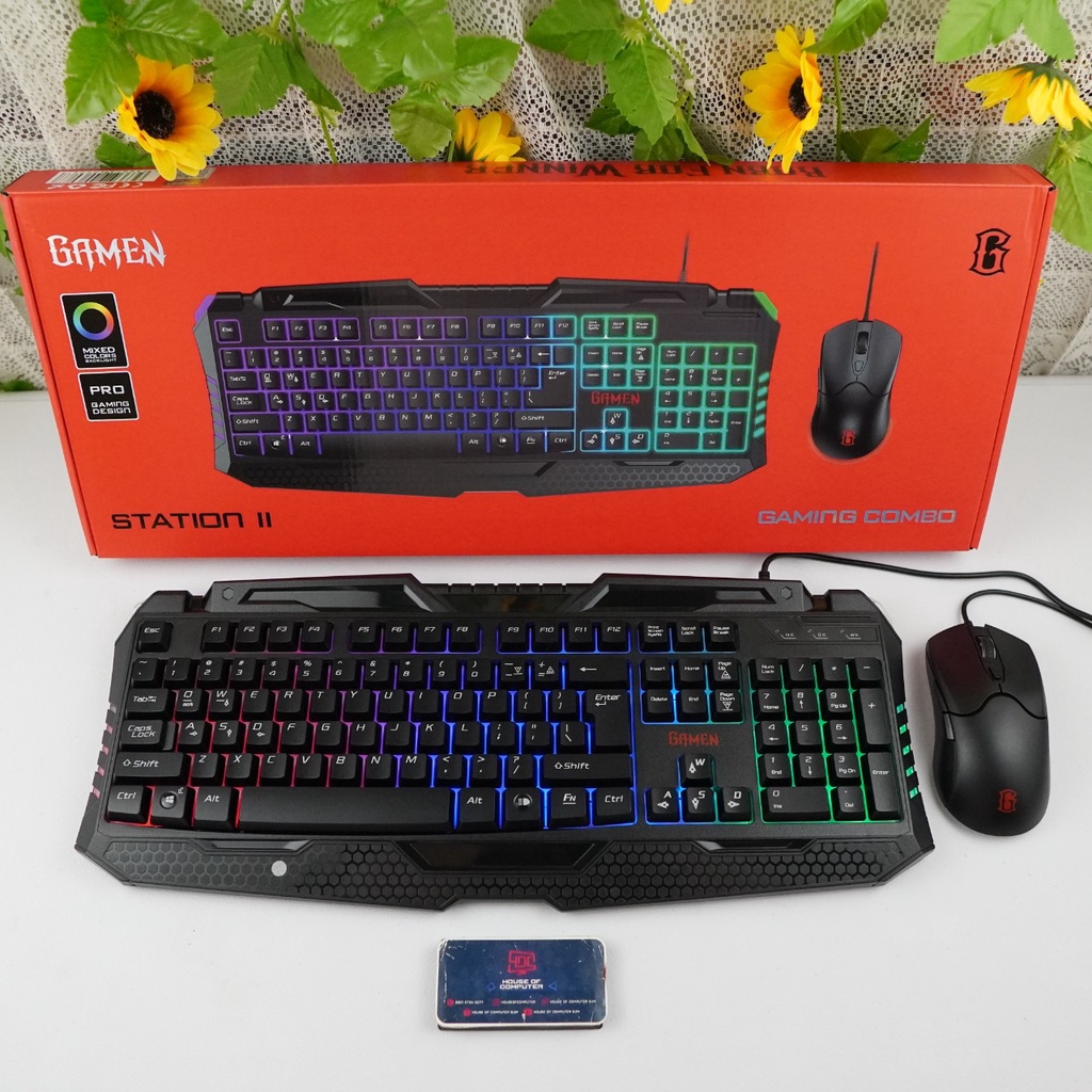 Jual KEYBOARD + MOUSE GAMEN COMBO STATION II BLACK GAMING RGB | Shopee ...