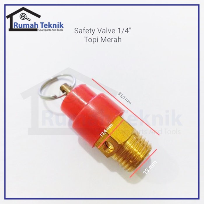 Jual Safety Valve 8 Bar Kompresor Angin Drat 1/4 Inch Merah | Shopee ...