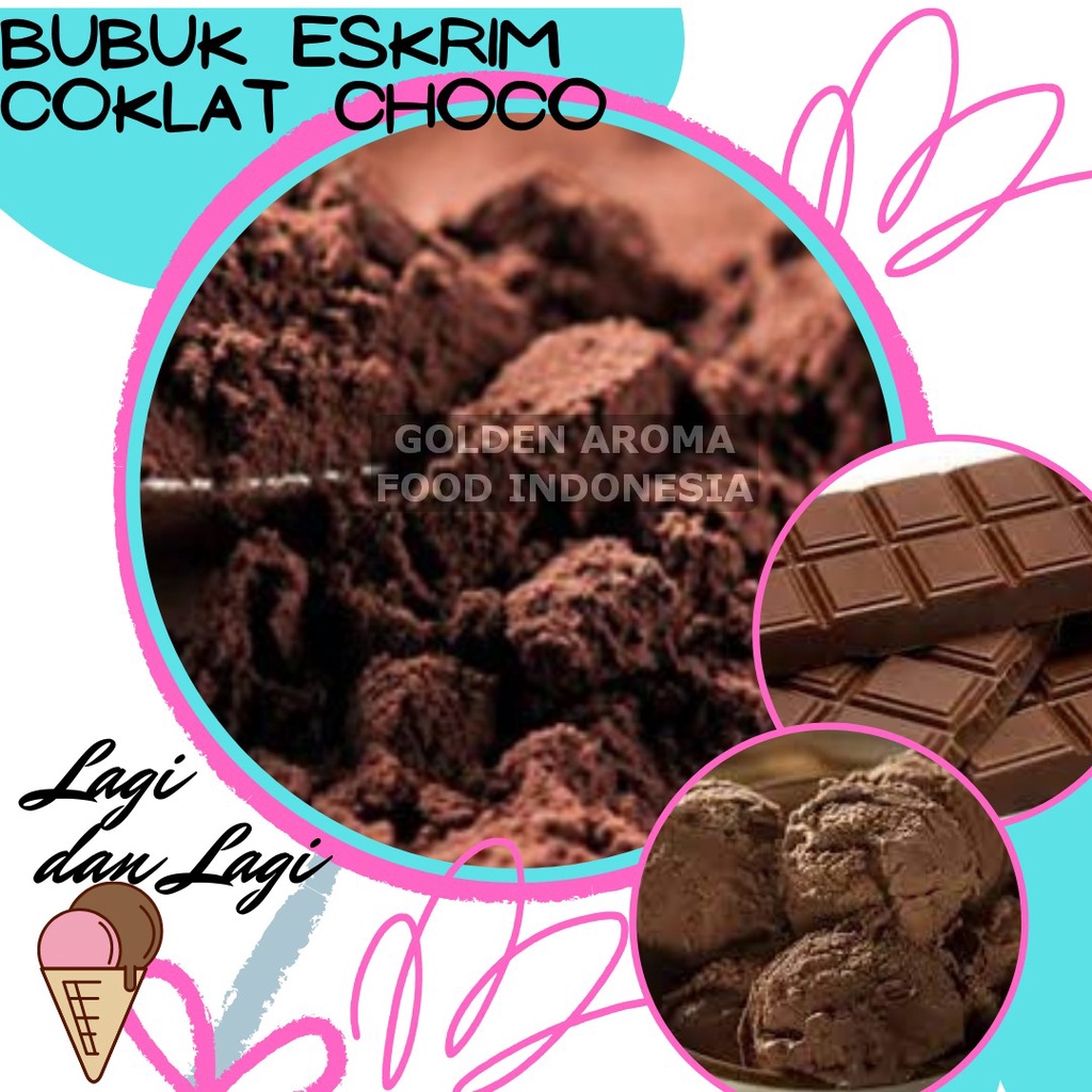 Jual Bubuk Es Krim Coklat choco Enak Aneka Kekinian Ice Cream Eskrim ...