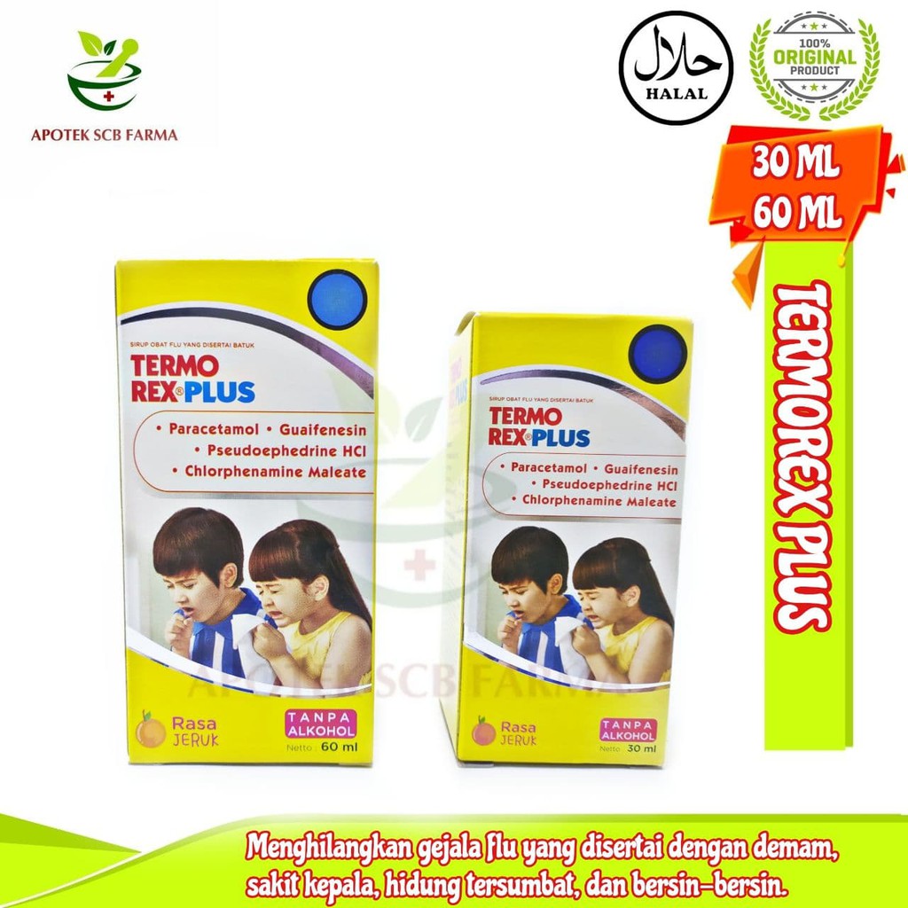 Jual Termorex Plus Syrup - Digunakan sebagai obat flu, demam dan batuk ...