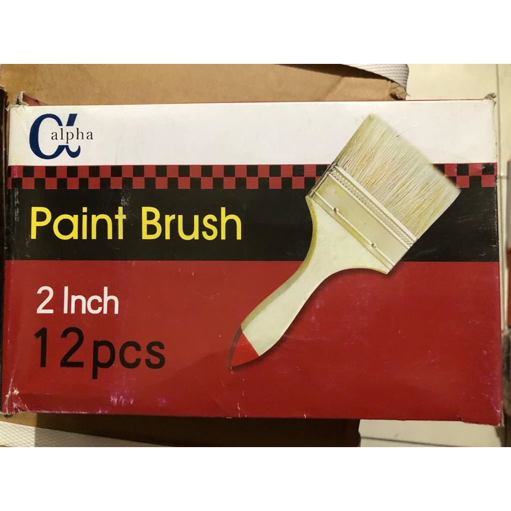 Jual KUAS CAT 2" INCI MERK ALPHA / KUAS CAT TEMBOK, KAYU dan BESI (Koas ...