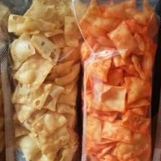 Jual Keripik Pangsit Kemasan 500gr Banyak Rasa Cemilan Makanan Ringan ...