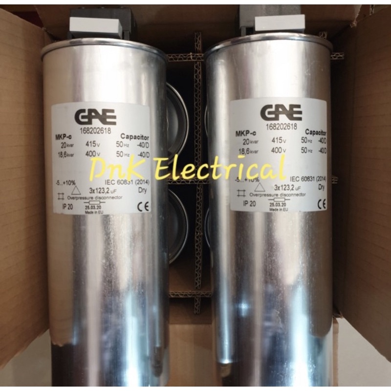 Jual Capacitor Kapasitor GAE 3Phase type MKP-c Eco 20kvar 415V | Shopee Indonesia