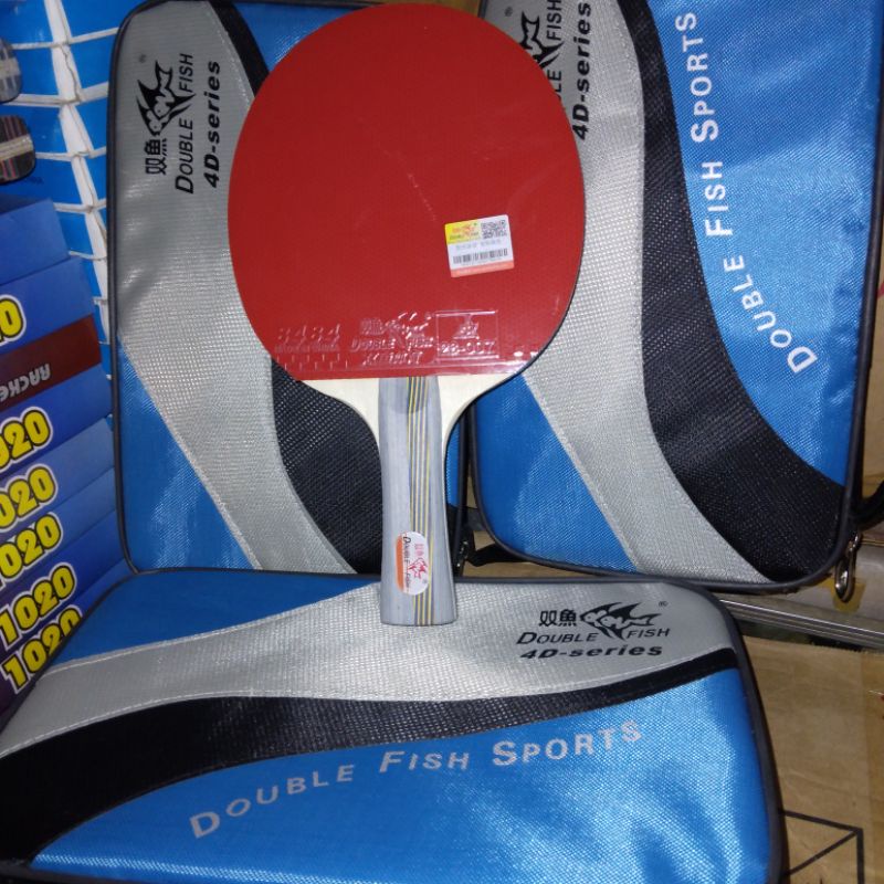 Jual Bet tenis meja Double fish 4D bet pingpong dengan lis pita | Shopee Indonesia
