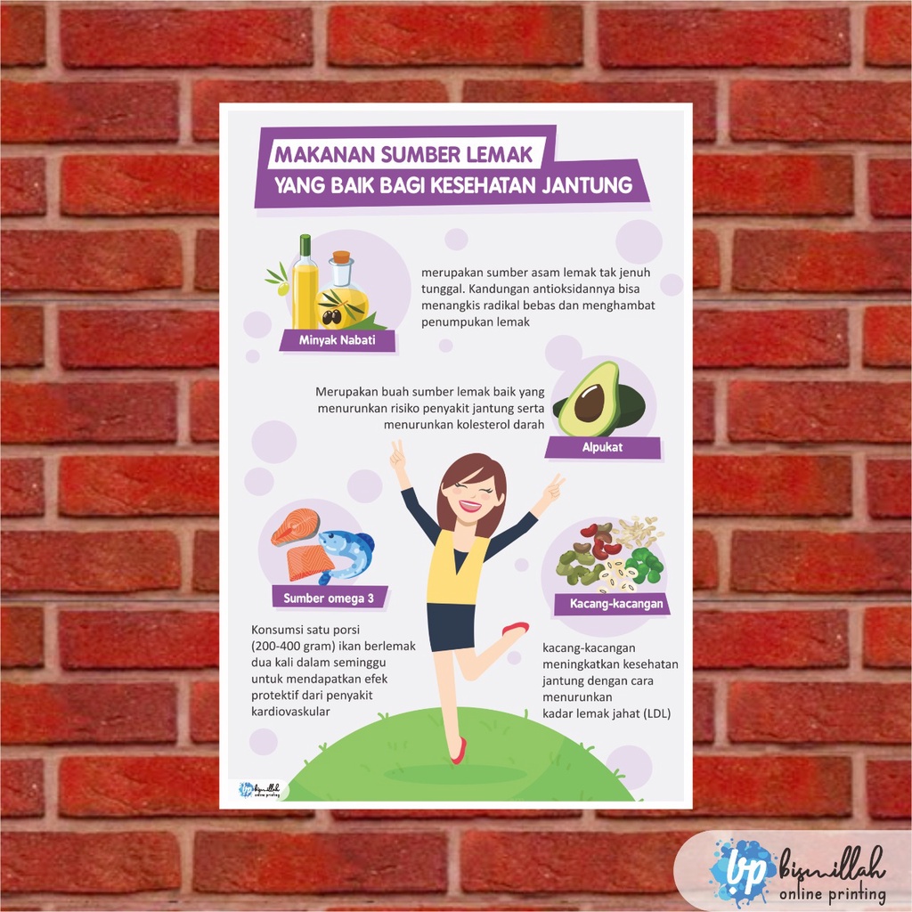Jual Poster Kesehatan Makanan Sumber Lemak yang Baik Bagi Kesehatan ... Jual Poster Kesehatan Makanan Sumber Lemak yang Baik Bagi Kesehatan ...
