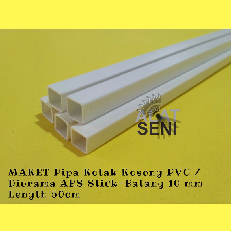Jual MAKET Pipa Kotak Kosong PVC / Diorama ABS Stick-Batang 10mm Length ...
