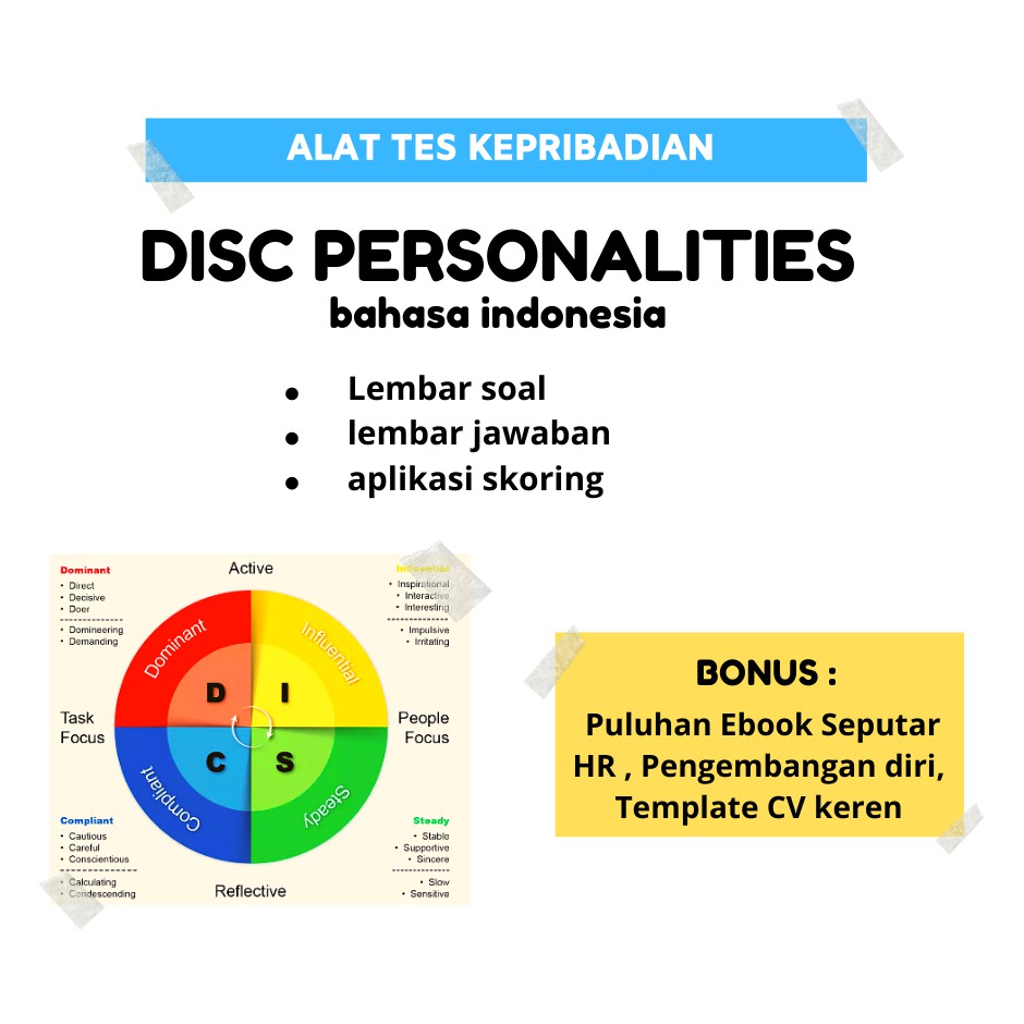 Jual Software Psikotes DISC PERSONALITES Indonesia|Shopee Indonesia