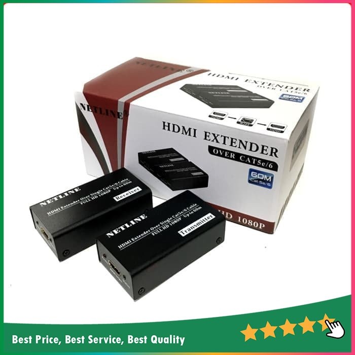 Jual HDMI Extender HDMI Extension Kable LAN Ethernet 60M RJ45 Lan Cat5 ...