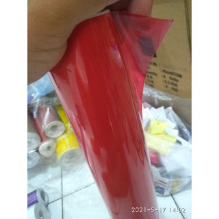 Jual stiker Skotlet warna MERAH TRANPARAN glossy,,, Lebar atau tinggi ...