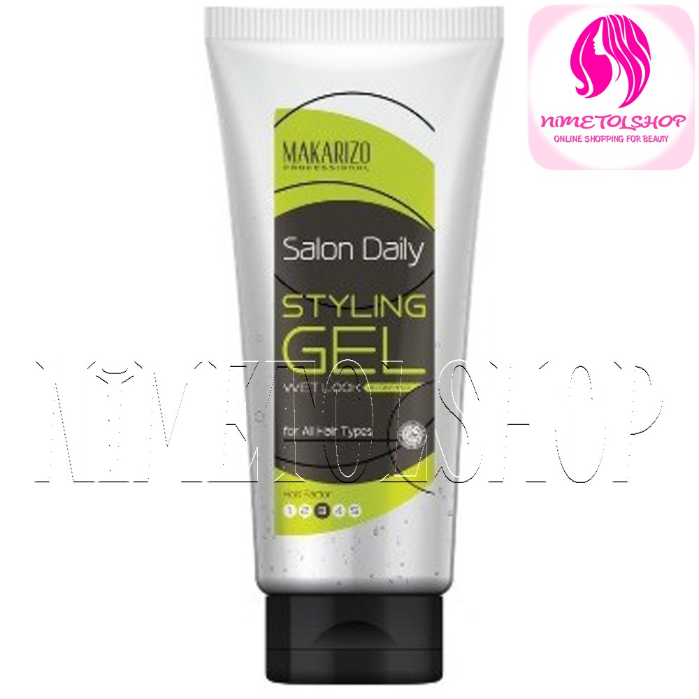 Jual ️ NIMETOLSHOP ️ MAKARIZO Salon Daily Styling Gel 200ml Wet Lock ...