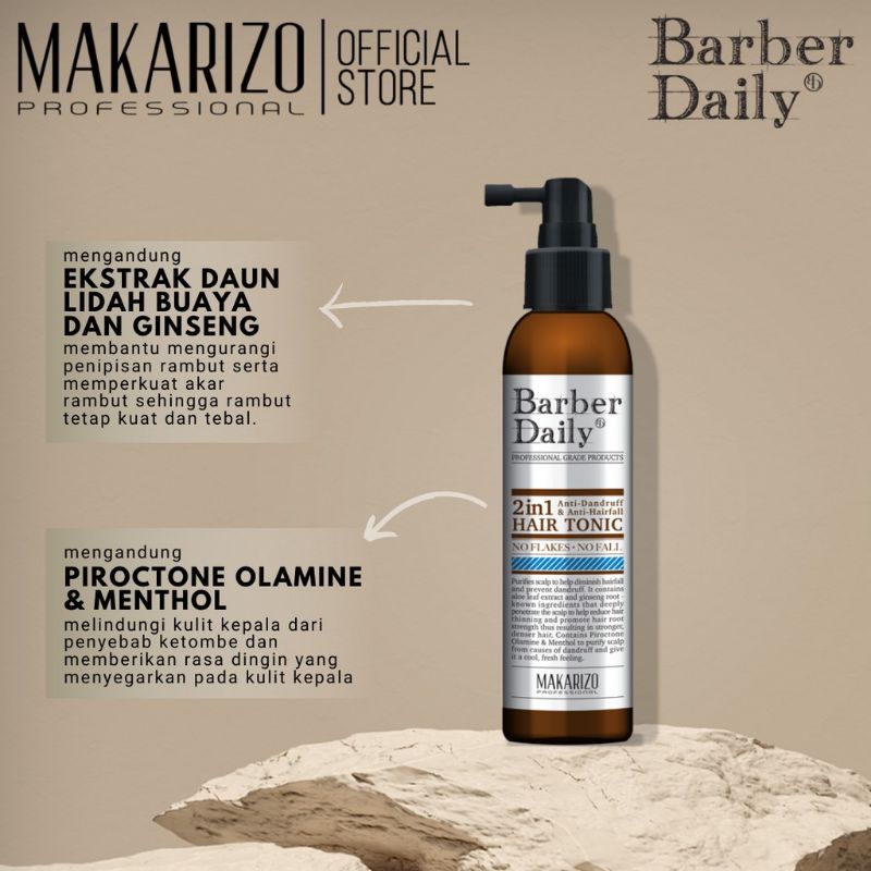Jual MAKARIZO BARBER DAILY 2 IN 1 HAIR TONIC 150ML // 250ML | Shopee ...