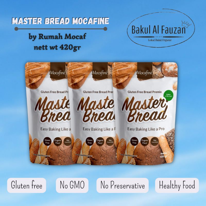 Jual Master Bread Mocafine | Tepung Sehat Gluten Free Bread Premix ...
