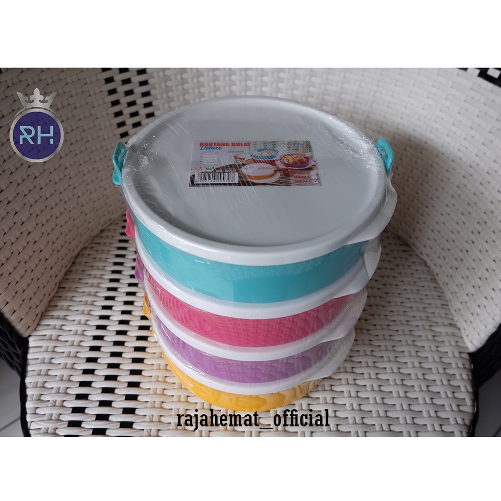 Jual Rantang Susun 4 Bulat Besar || Food Container Picnic Set (FREE ...