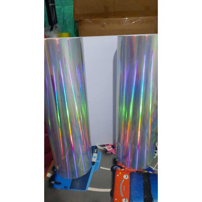 Jual Stiker skotlet laser krom silver atau stiker hologram silver ...