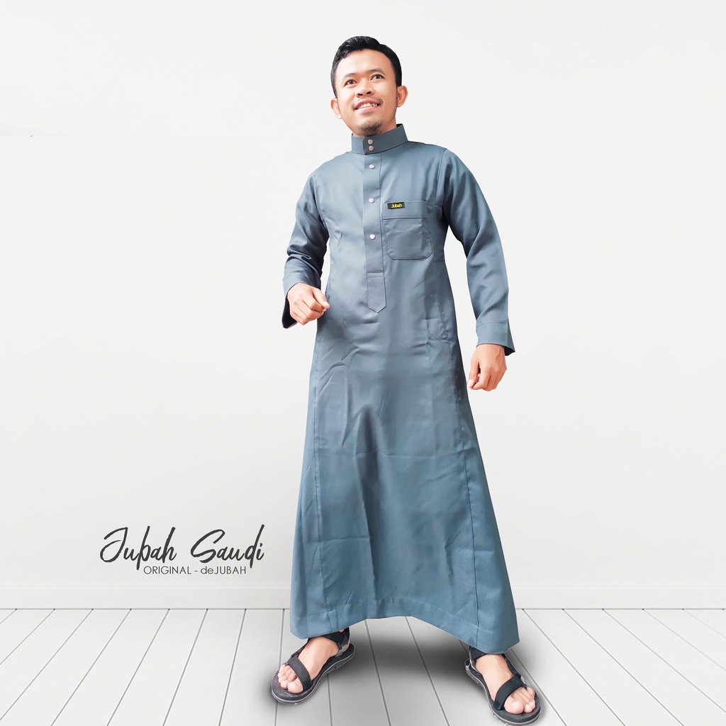 Jual DeJubah - Jubah Pria Slim Fit Kancing Model Jubah Saudi | Shopee ...