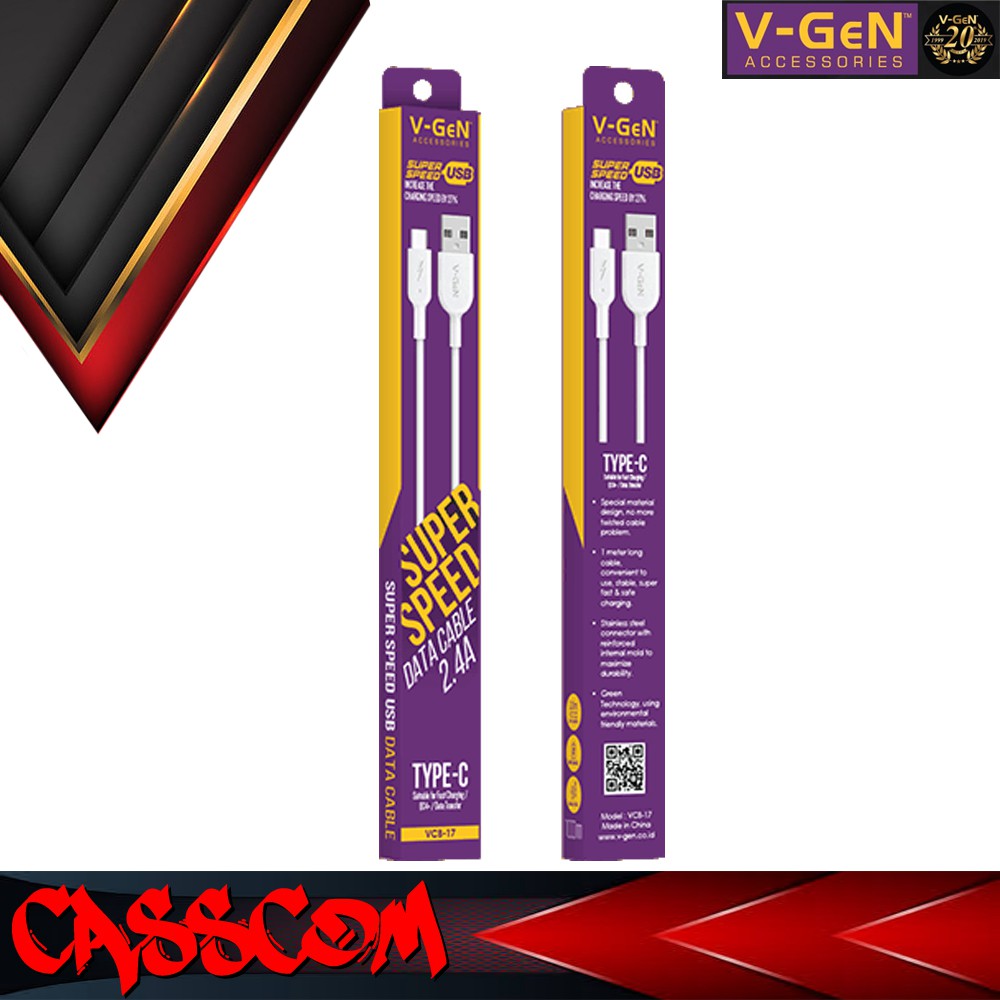 Jual Data CableType C V-GeN VCB-17 Fast Charging 1M Vgen | Shopee Indonesia