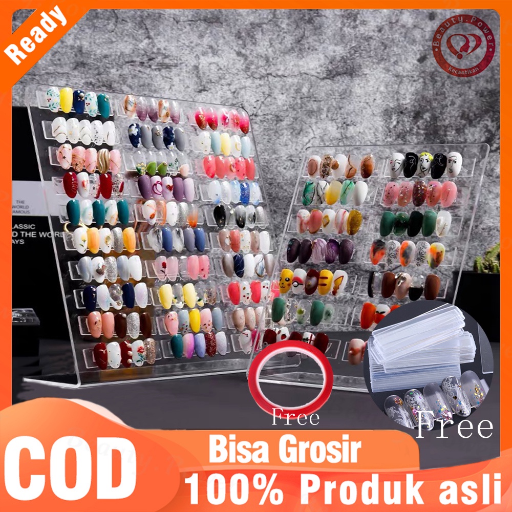Jual Stand Display Kuku Palsu Bahan Akrilik transparan bening untuk ...