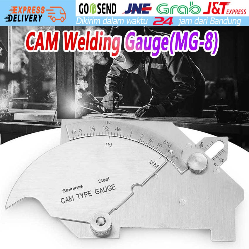 Jual MG-8 Alat Ukur Las Cam Type Welding Gauge Welded Surfaces Joint Undercut Fillet Leg Throat ...