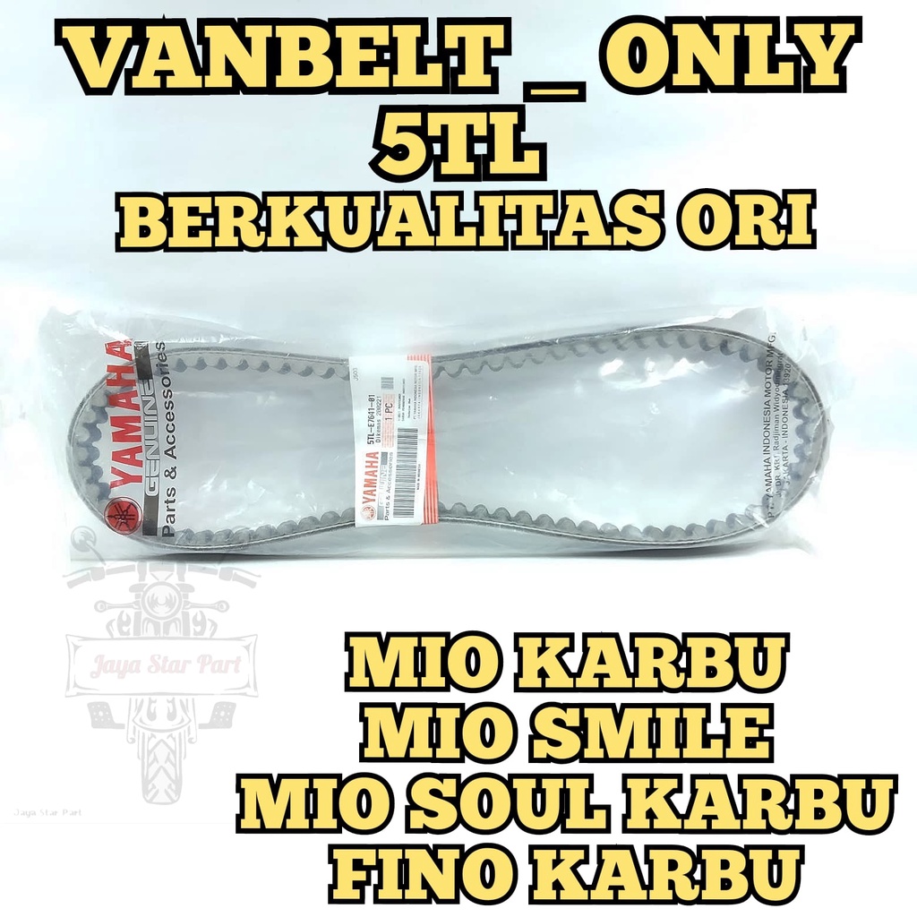 Jual VANBELT V-BELT YAMAHA 5TL KUALITAS ASLI ORIGINAL YAMAHA PRESISI ANTI SELIP AWET DAN DIJAMIN ...