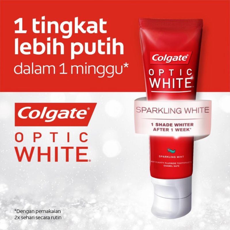 Jual Colgate Optic White Sparkling White, exfoliating mineral, mint ...