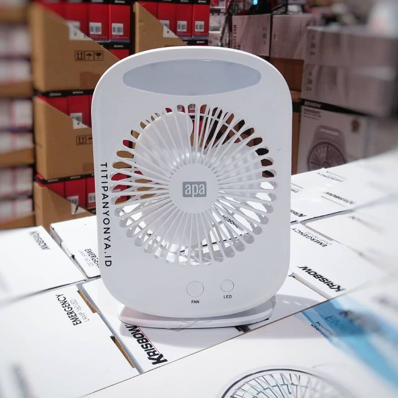 Jual Apa Lampu Darurat Emergency Lamp LED Dengan Kipas 5 Inci - Putih ...