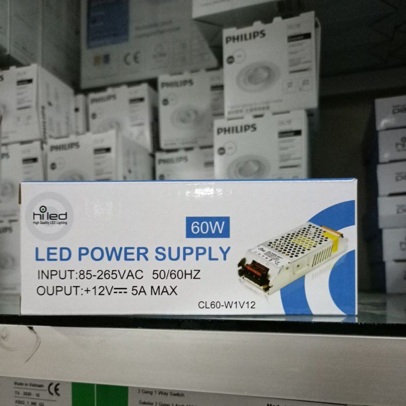 Jual hiled power supply trafo led strip 5a 12v 60w | Shopee Indonesia