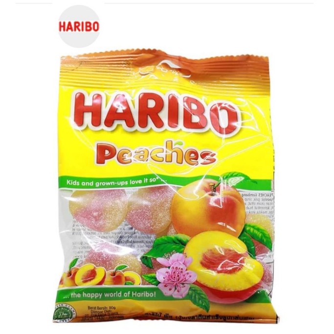 Jual Permen Haribo Permen Gummy Jelly Peaches Peach Candy Kenyal ...