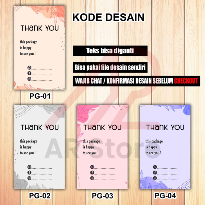 Jual Cetak Stiker Segel Packaging / Sticker Kemasan/ Segel Thank You ...