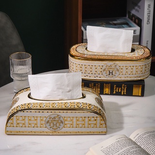 Jual Tissue Box H Branded Luxury Kotak Tissue Keramik Mewah Gold Merek ...