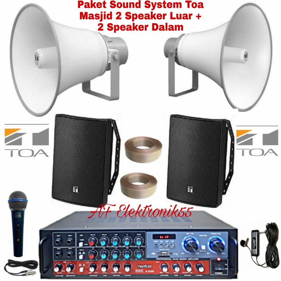 Jual Paket Sound System Toa Masjid 2 Speaker Luar+2 Speaker Dalam | Shopee Indonesia